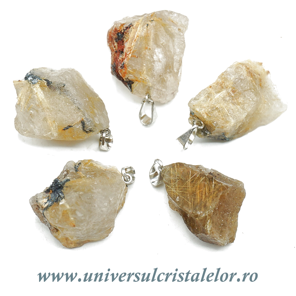 Pandantiv cuart rutilat - Universul Cristalelor